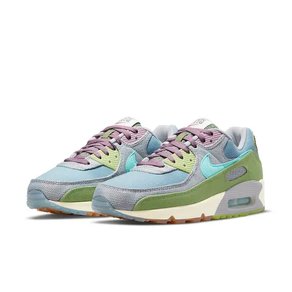 Nike Max 90 Se "sun Club Worn Blue Treeline - Gray/blue/green