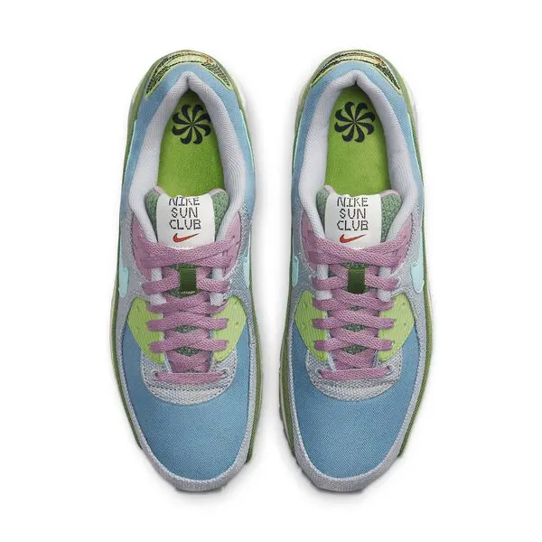 Nike Max 90 Se "sun Club Worn Blue Treeline - Gray/blue/green