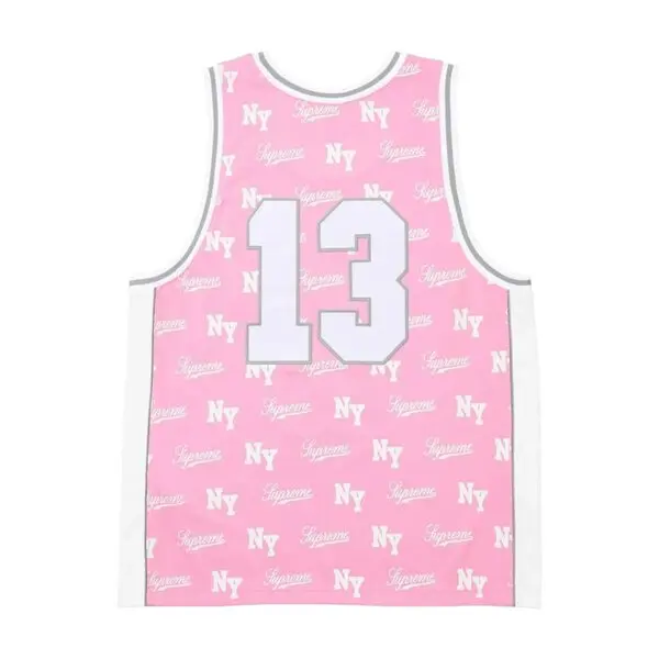 Supreme X Mitchell & Ness Ss26 Monogram Basketball Jersey - Pink