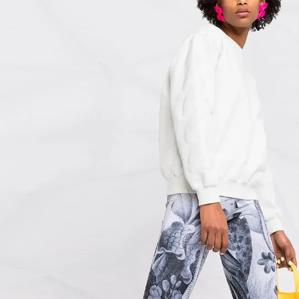 Off-White Arrow Logo Printed Sweatshirt - White