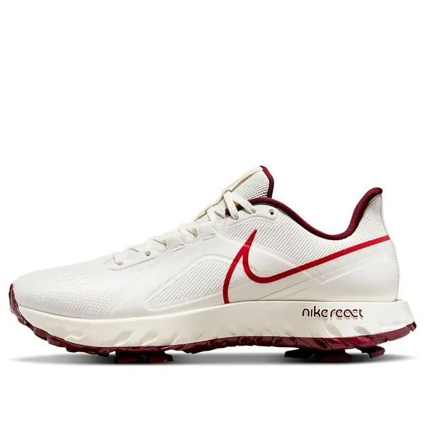 Nike React Infinity Pro Golf Shoes - Cream/red