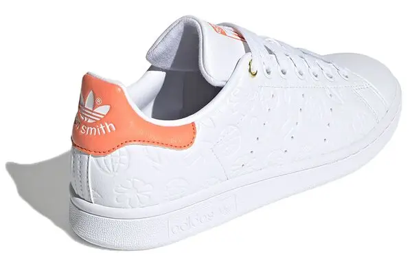 Adidas Stan Smith Embossed Graphics Sneakers - White/orange