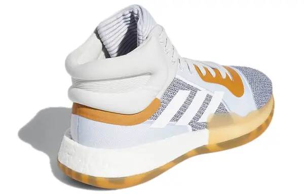 Adidas Marquee Boost High Top Sneakers - Gray/white/yellow