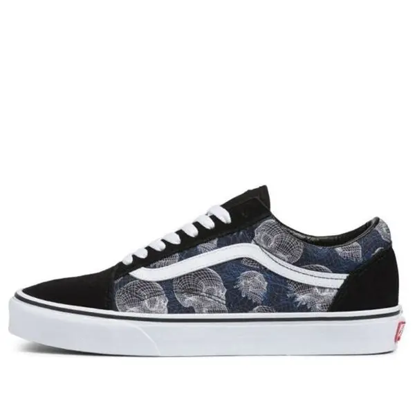 VANS Old Skool "wireframe Skulls" Low Top Sneakers - Blue/white