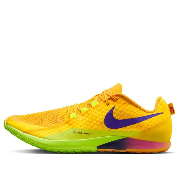 Nike Zoom Rival Waffle Athletic Sneakers - Citron Pulse/blue Void/hyper Violet