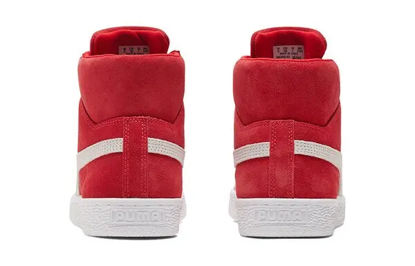 PUMA Suede Mid 21 High Top Sneakers - Red