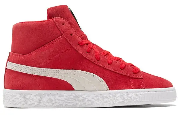 PUMA Suede Mid 21 High Top Sneakers - Red