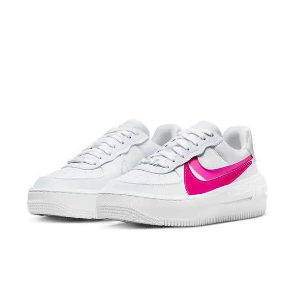 Nike Force 1 Plt.af.orm Sneakers - White/fireberry/fierce Pink