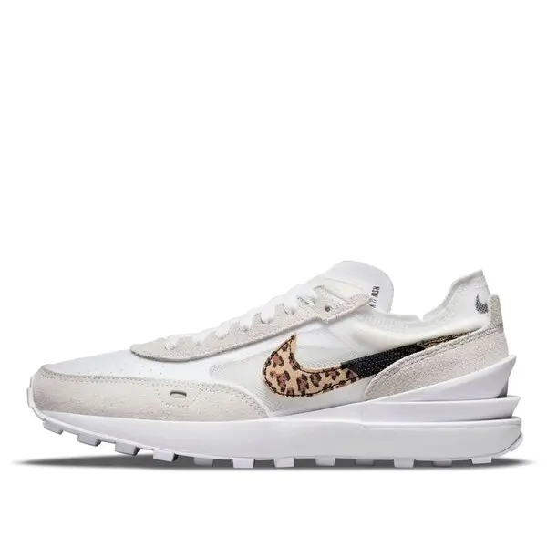 Nike Waffle One Leopard Print Sneakers - White
