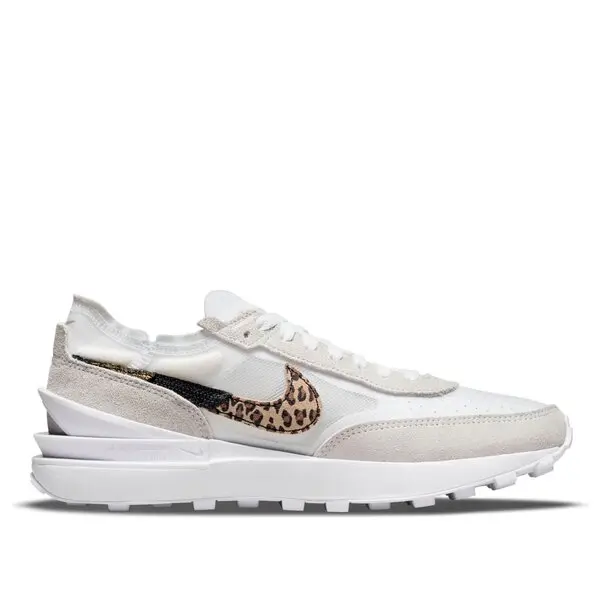 Nike Waffle One Leopard Print Sneakers - White