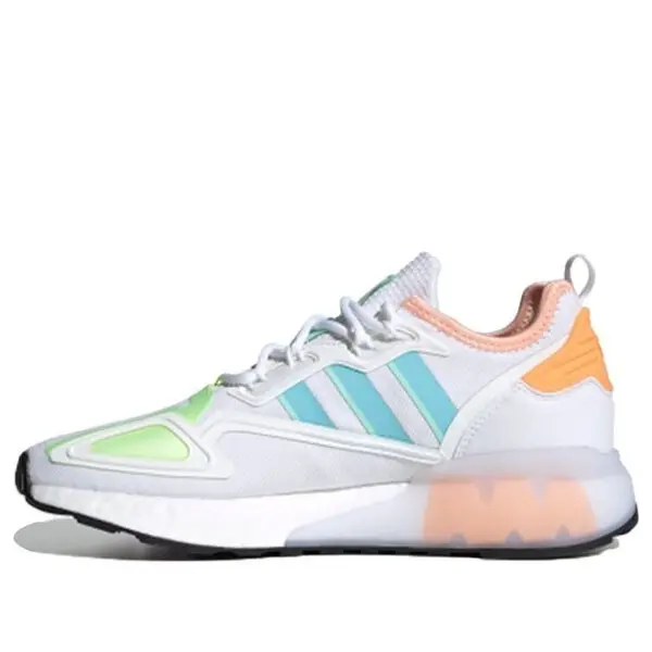 Adidas Zx 2k Boost Sneakers - White/blue/orange