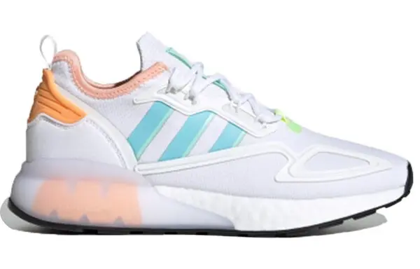 Adidas Zx 2k Boost Sneakers - White/blue/orange