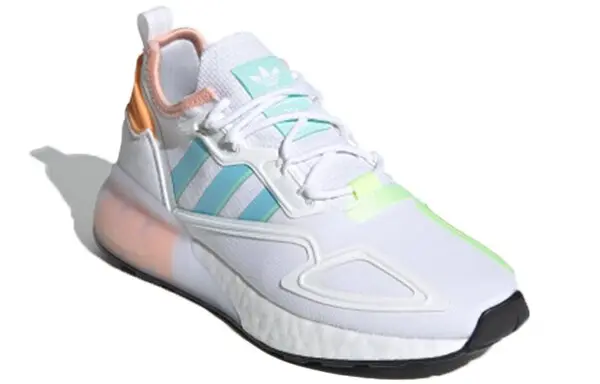 Adidas Zx 2k Boost Sneakers - White/blue/orange