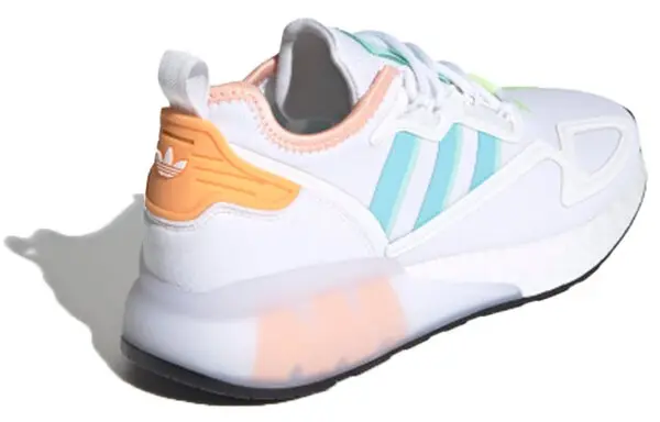 Adidas Zx 2k Boost Sneakers - White/blue/orange