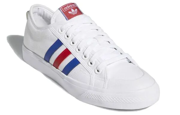 Adidas Nizza Scarlet Blue Low Top Sneakers - White