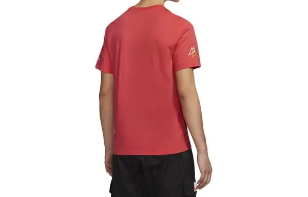 JORDAN Sport Dna Short Sleeve Round Neck Tops Small - Red