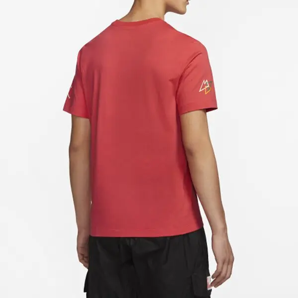 JORDAN Sport Dna Short Sleeve Round Neck Tops Small - Red