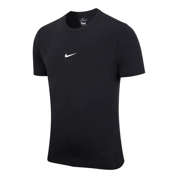 Nike Solid Color Logo Round Neck Pullover Short Sleeve T-shirt