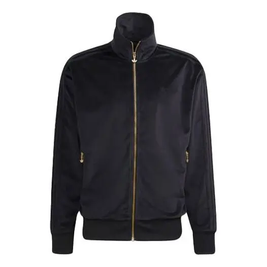 Adidas Originals Velvet Stand Collar Track Jacket - Black