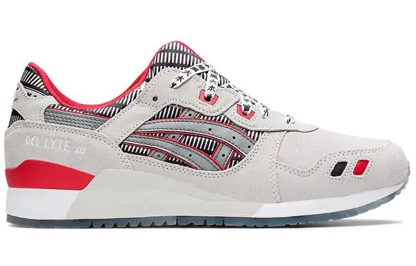 Asics Gel Lyte 3 "glacier Grey" Sneakers - Grey/red