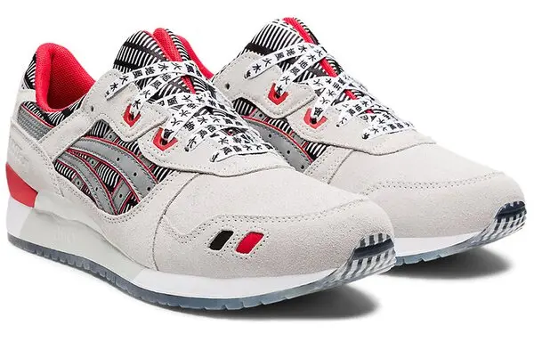 Asics Gel Lyte 3 "glacier Grey" Sneakers - Grey/red