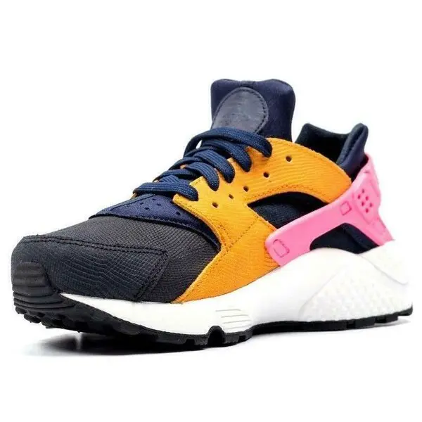 Nike Huarache Run Premium Sneakers - Black/pink/orange
