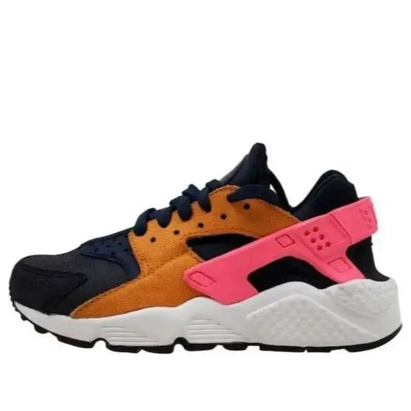 Nike Huarache Run Premium Sneakers - Black/pink/orange