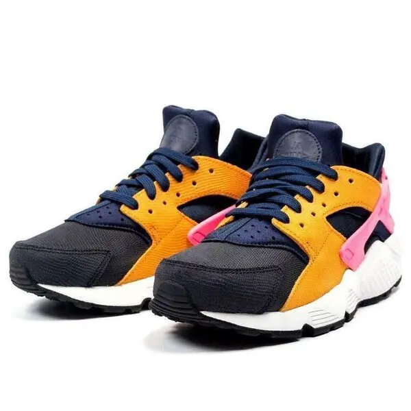 Nike Huarache Run Premium Sneakers - Black/pink/orange