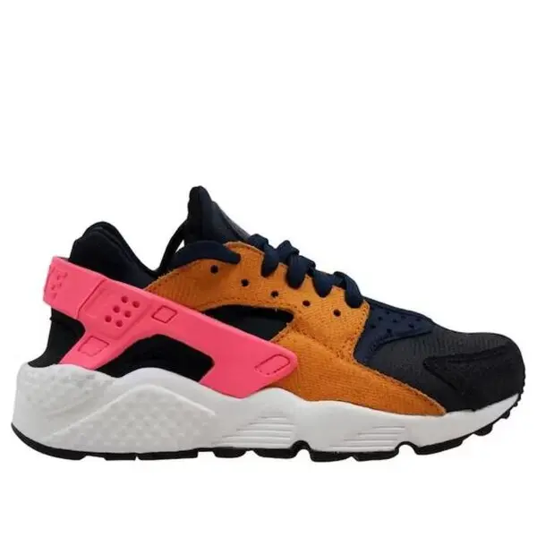 Nike Huarache Run Premium Sneakers - Black/pink/orange