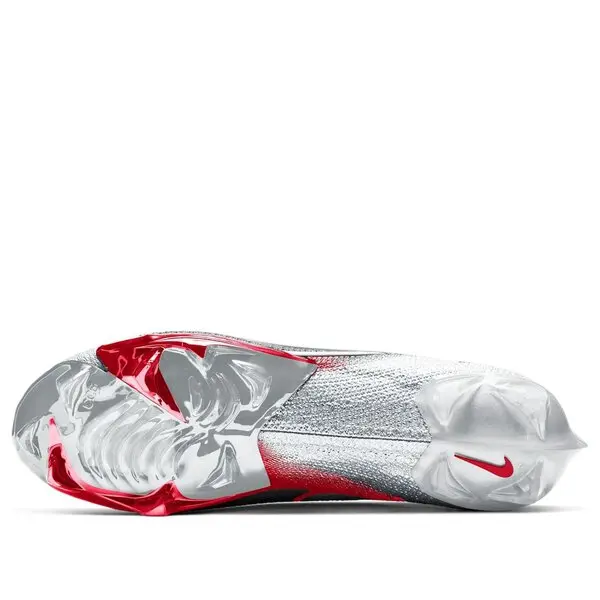 Nike Vapor Edge Elite 360 Flyknit Athletic Cleats - Silver/red