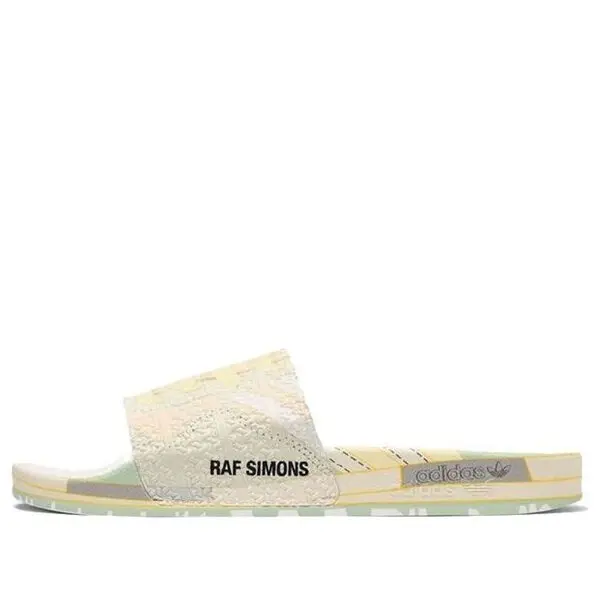 Adidas Raf Simons X Adilette Slides 'trompe L'oeil - Grey/white