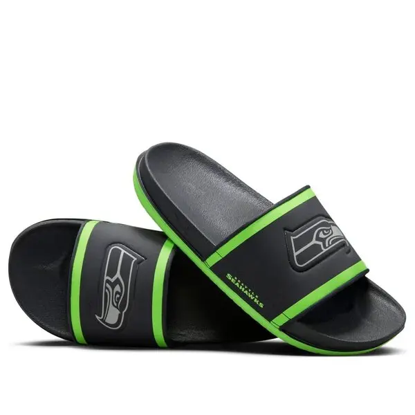 Nike Nfl X Offcourt Slide Seattle Seahawks - Anthracite/action Green/medium Silver
