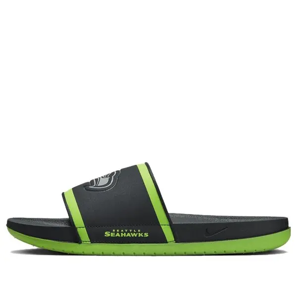 Nike Nfl X Offcourt Slide Seattle Seahawks - Anthracite/action Green/medium Silver
