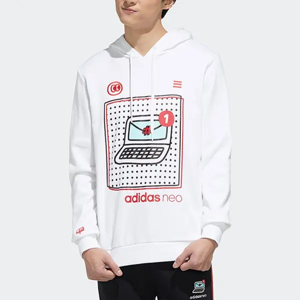 Adidas Neo Graphic Hoodie - White