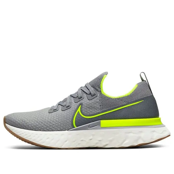Nike React Infinity Run Flyknit Sneakers - Grey/green