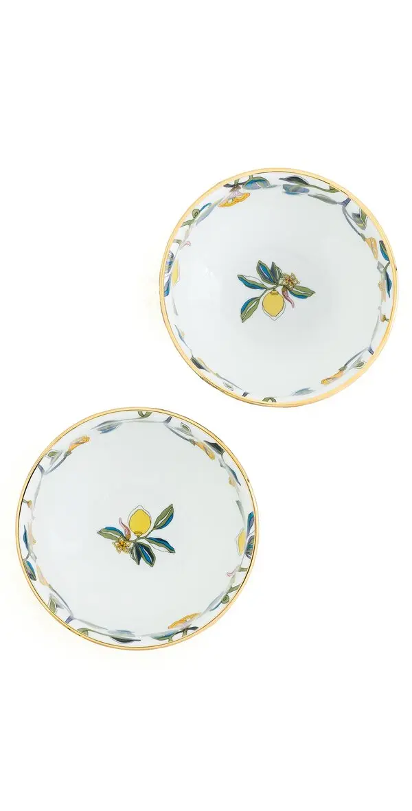 La DoubleJ Set Of 2 Snack Bowls - Borboni White (fiesole)