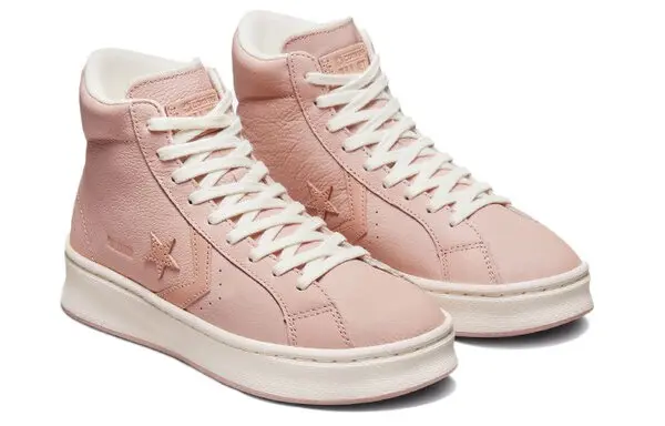 CONVERSE Pro Leather Lift Platform High Top Sneakers - Pink