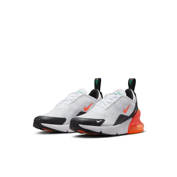 Nike Max 270 Athletic Sneakers - White/black/orange