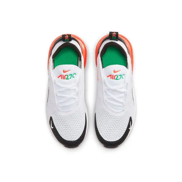 Nike Max 270 Athletic Sneakers - White/black/orange