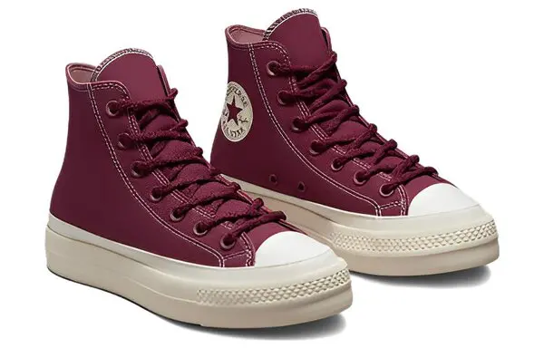 CONVERSE Chuck Taylor All Star Lift Platform High Top Sneakers - Red/white