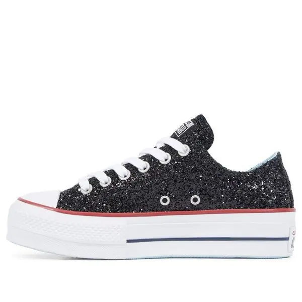 CONVERSE Chiara Ferragni X Chuck Taylor All Star Lift Ox Glitter Sneakers - Black