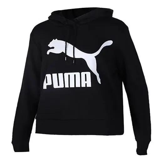 PUMA Classics Logo Fleece Hoodie - Black