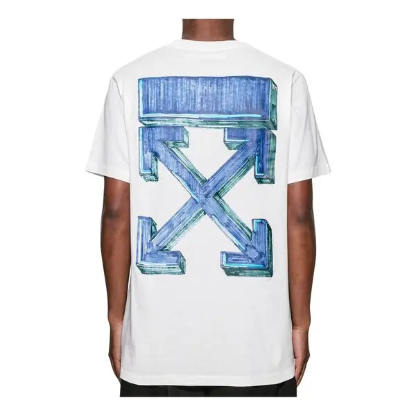 Off-White Marker Short-sleeve Slim Tee /blue - White
