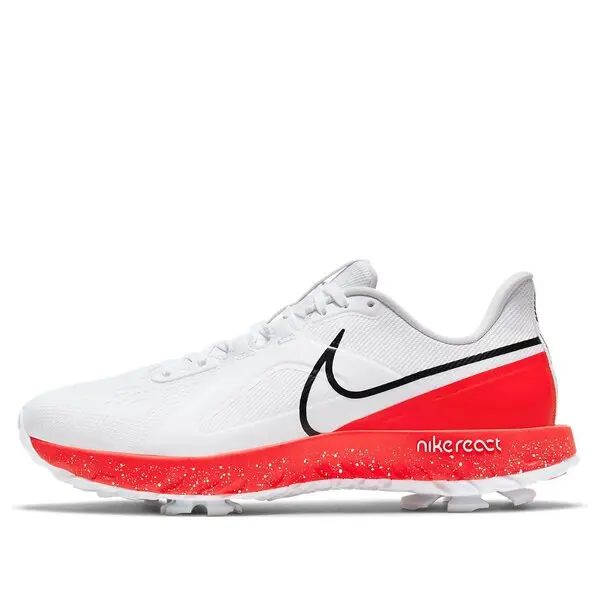 Nike React Infinity Pro Golf Shoes - White/red