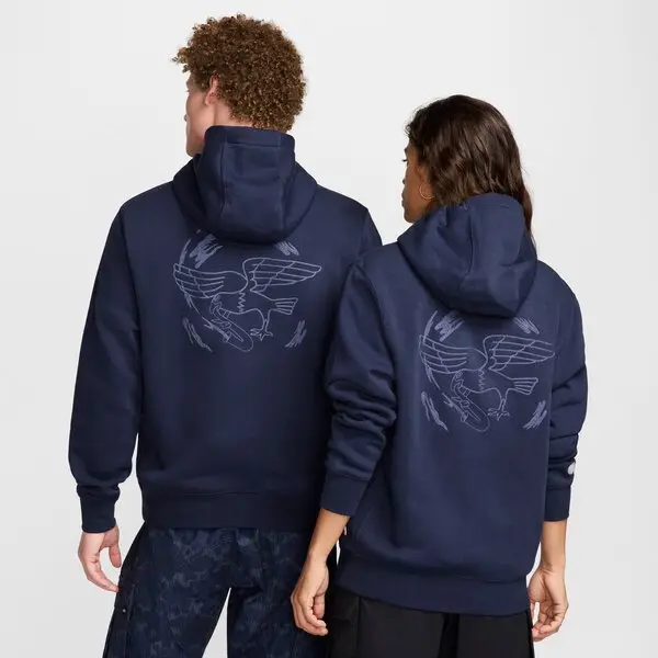 Nike Fleece Pullover Hoodie - Navy