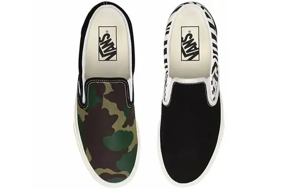 VANS Classic Slip-on "mismatch Zebra Camo - Green