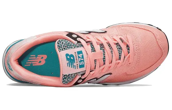 NEW BALANCE 574 "art School" Low Top Sneakers - Pink/black/white
