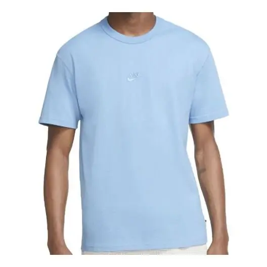Nike Minimalistic Embroidered Logo Short Sleeve - Blue