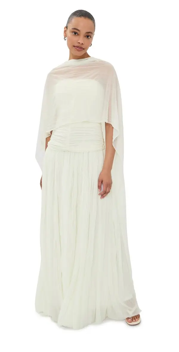 Simkhai Dani Bustier Gown With Cape