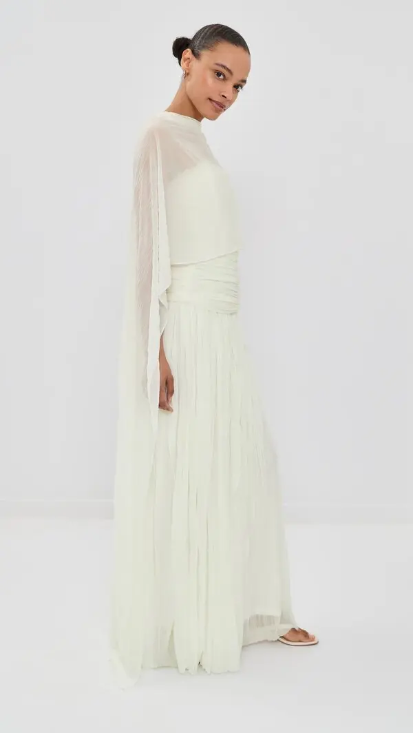 Simkhai Dani Bustier Gown With Cape